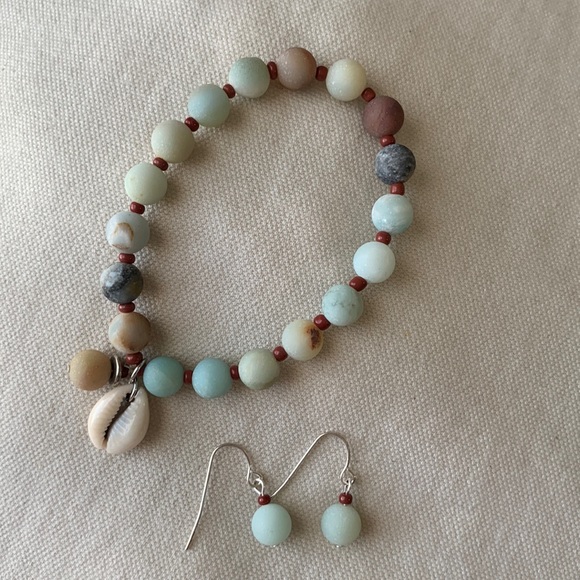 Hand Crafted | Jewelry | Handmade Natural Stone Bracelet And Earrings ...